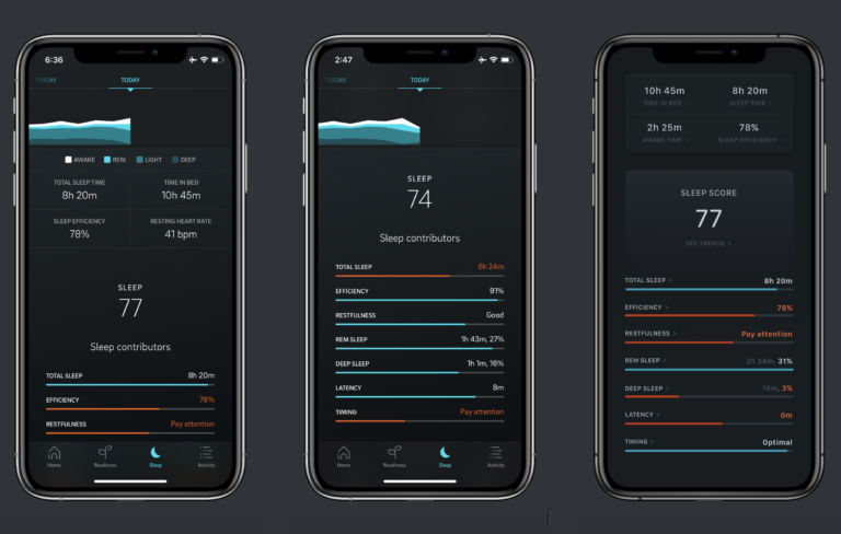 Oura Ring, Redesign UI & UX for Sleep with Framer X – Titanas UI, UX Design
